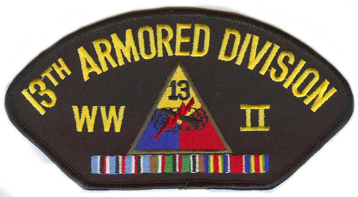 13th Armored Division WWII Hat Patch - 13th Armored Division ...