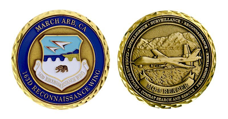 March Air Force Base 163rd Recon Wing Reaper Challenge Coin