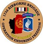 173rd Airborne Brigade OEF Decal - Operation Enduring Freedom Deals - PriorService.com