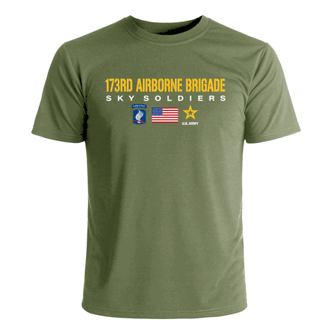 173rd Airborne Brigade T-Shirt - US Army Unit Full Color T-Shirts - PriorService.com