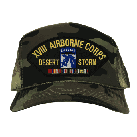 18th Airborne Corps Desert Storm Camo Mesh Back Cap - New Camo Mesh ...