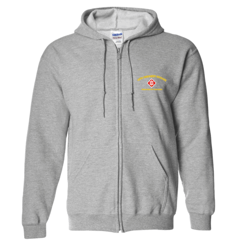 18th Engineer Brigade Zippered Hoodie - US Army Full Zip Hooded ...