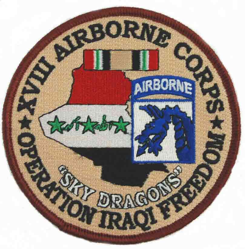 18th XVIII Airborne Corps Operation Iraqi Freedom Patch - 18th Airborne ...