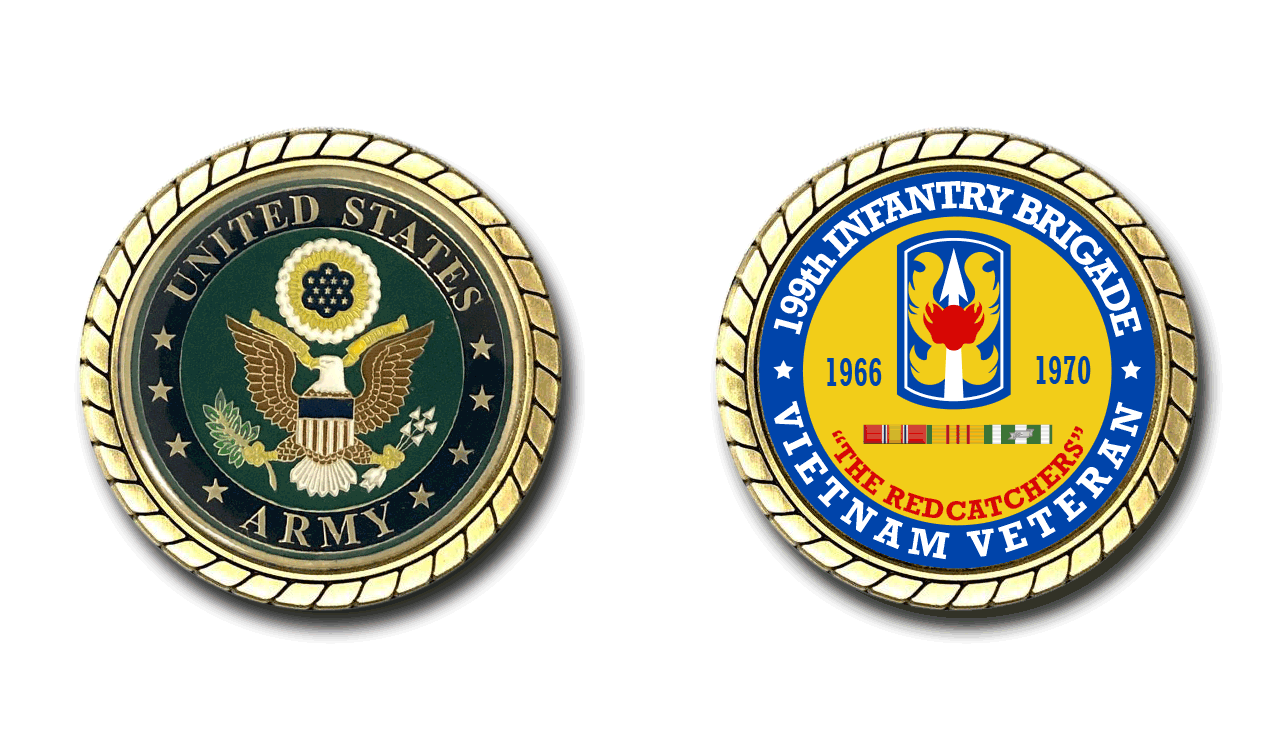199th Light Infantry Brigade Vietnam Veteran Challenge Coin - New US ...