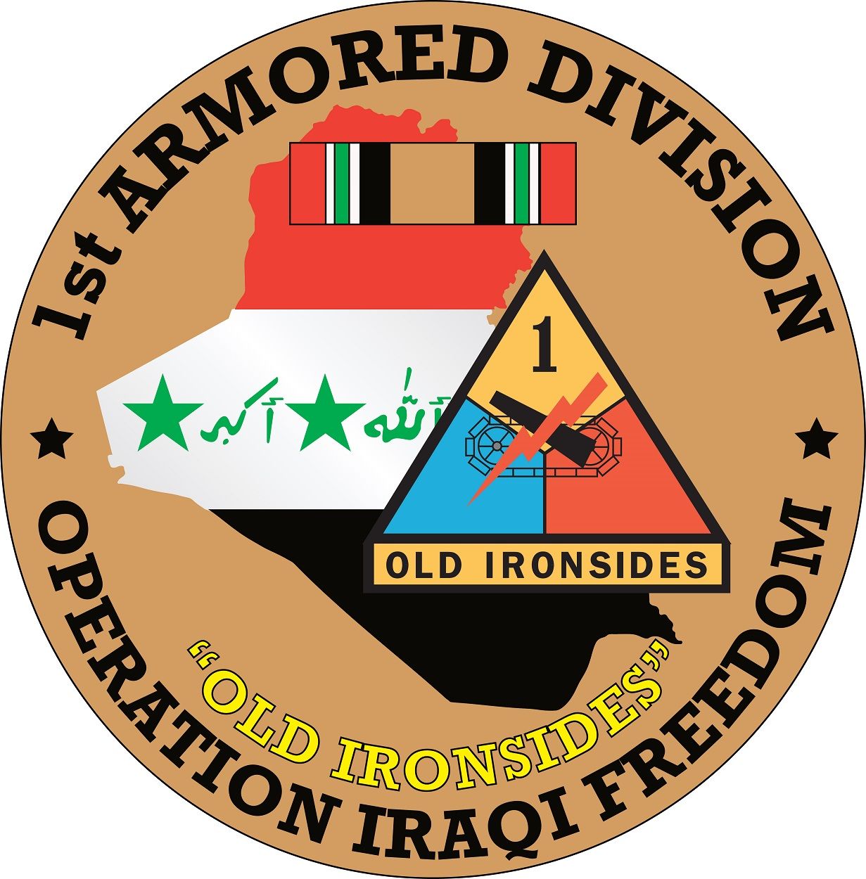 1st Armored Division OIF Decal - Operation Iraqi Freedom Decals ...