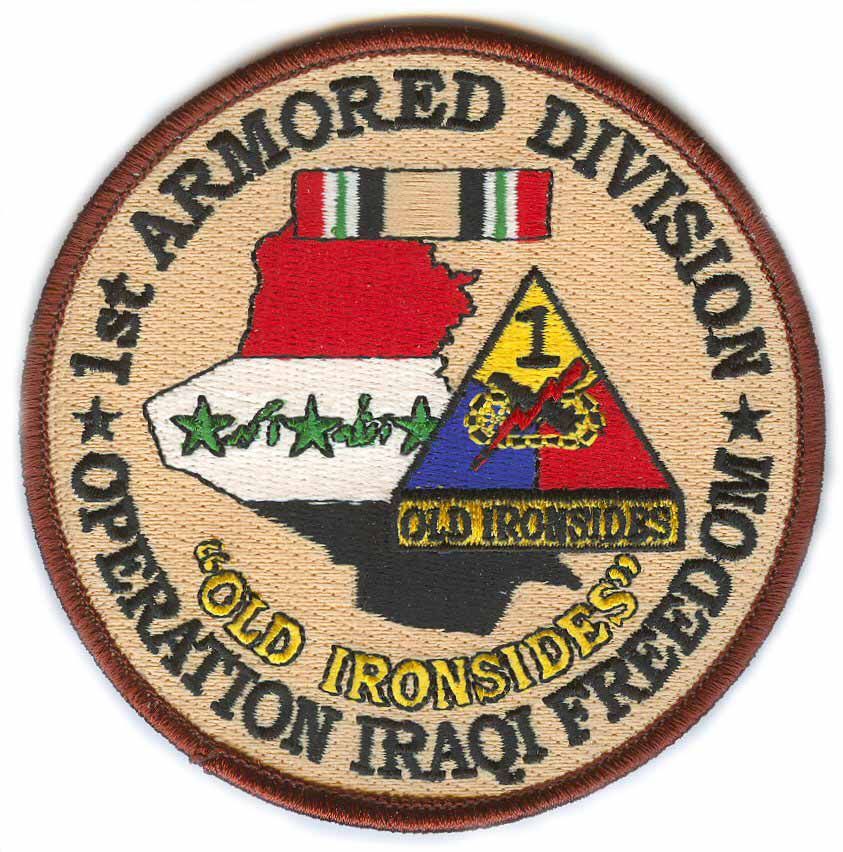 1st Armored Division Operation Iraqi Freedom Patch - 1st Armored ...