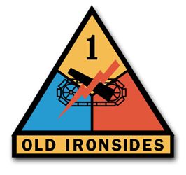 1st Armored Patch Vinyl Transfer Decal - 1st Armored Division Decals ...