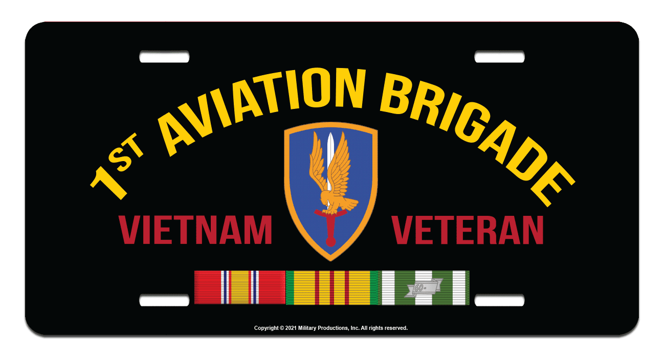 1st Aviation Brigade Vietnam Veteran License Plate - Vietnam Veteran ...