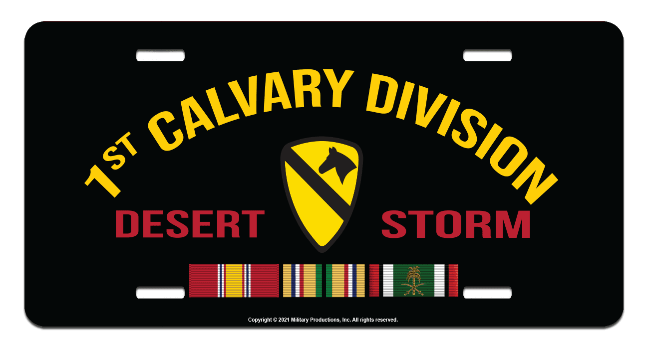 1st Cavalry Division Desert Storm Veteran License Plate - Desert Storm ...