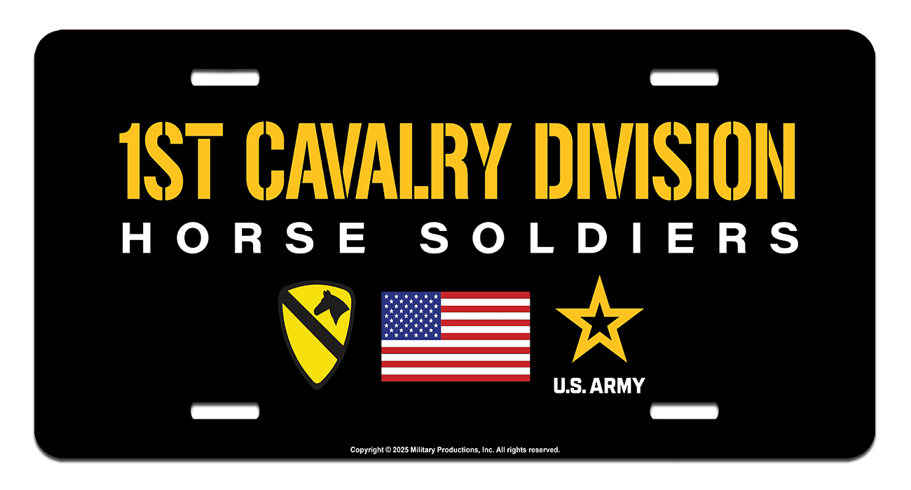 1st Cavalry Division License Plate - US Army Unit License Plates ...