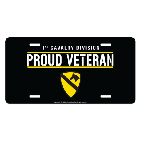 1st Cavalry Division Proud Veteran License Plate - Proud Veteran ...