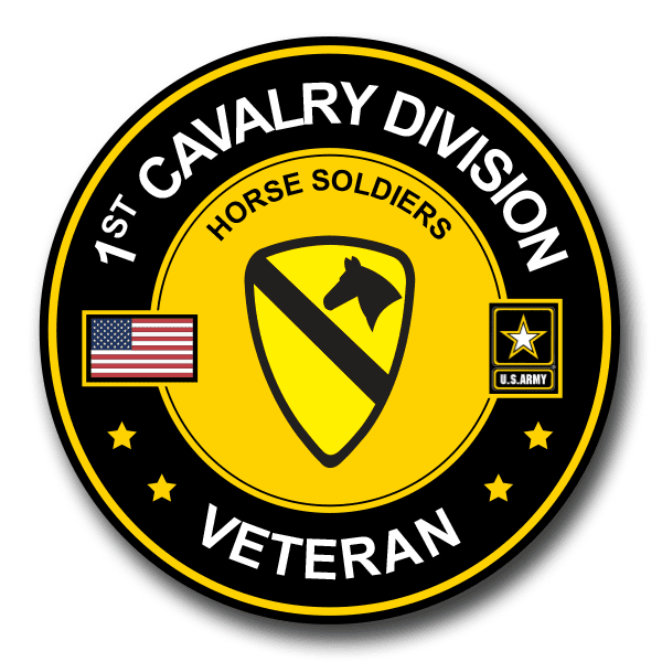 1st Cavalry Division Veteran Decal - US Army Division Veteran Decals - PriorService.com