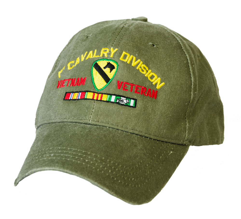 1st Cavalry Division Vietnam Veteran OD Green Cap - New Vietnam Veteran ...