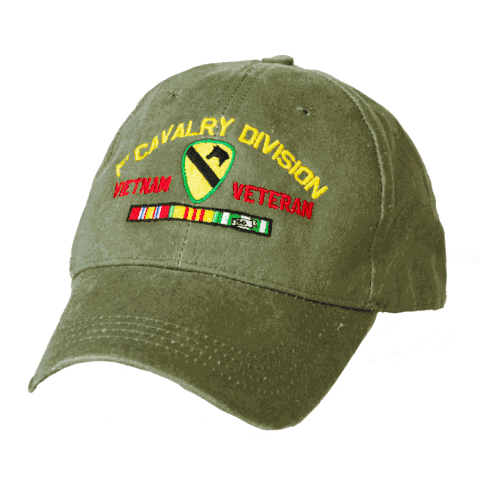 1st Cavalry Division Vietnam Veteran OD Green Cap - New Vietnam Veteran ...