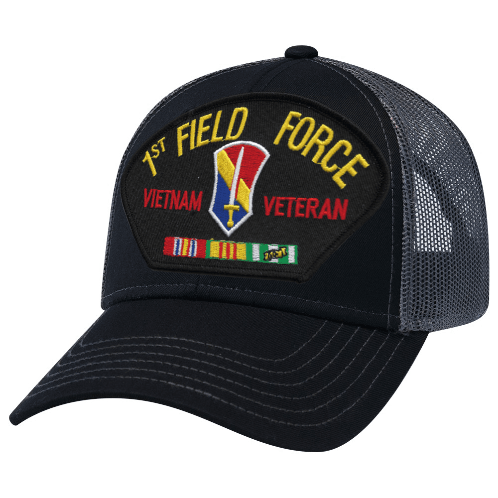 1st Field Force Vietnam War Veteran Mesh Back Cap - New Mesh Caps ...
