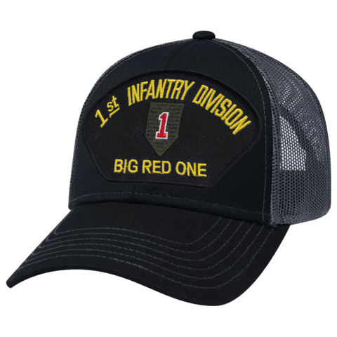 1st Infantry Division Big Red One Mesh Back Cap - New Mesh Caps ...