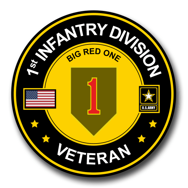 1st Infantry Division Veteran Decal - US Army Division Veteran Decals ...