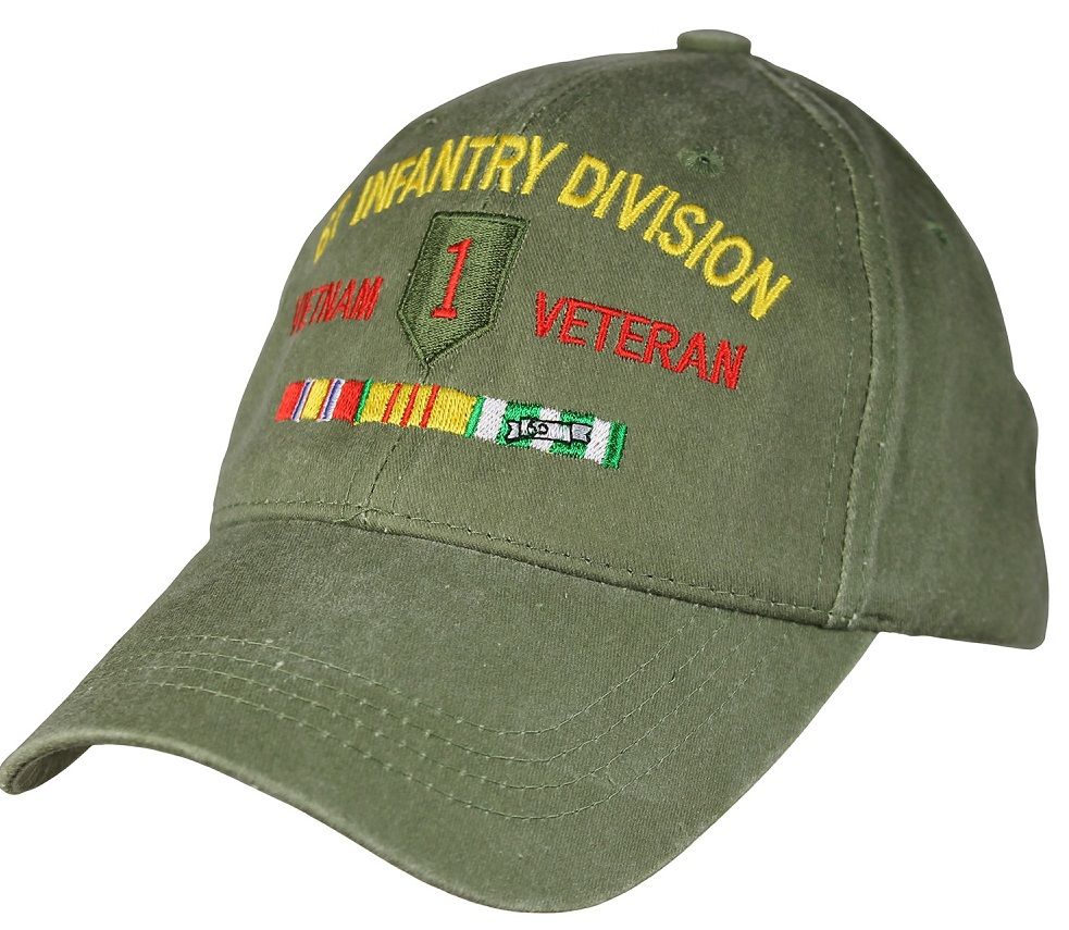 1st Infantry Division Vietnam Veteran OD Green Cap - New Vietnam ...