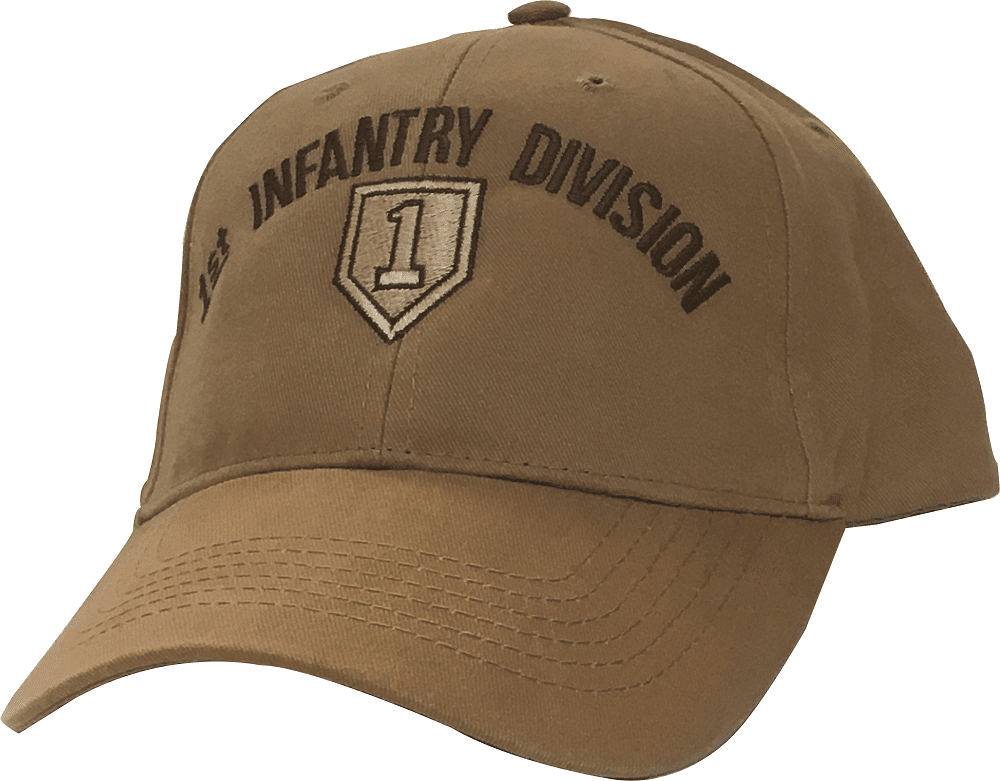 1st Infantry Divison Coyote Brown Ball Cap - US Army Coyote Brown Ball ...