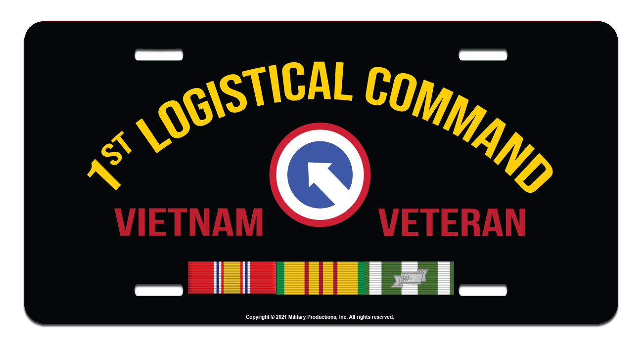 1st Logistical Command Vietnam Veteran License Plate - Vietnam Veteran ...