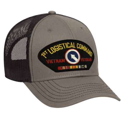 1st Logistical Command Vietnam Veteran OD Green Mesh Back Cap - New OD ...