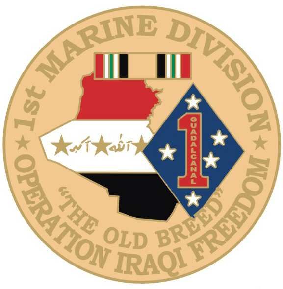 1st Marine Corps Division Operation Iraqi Freedom Pin - 1st Marine ...