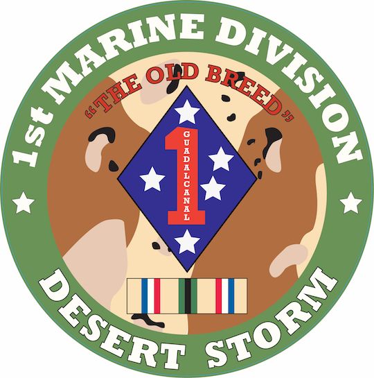 1st Marine Division Desert Storm Decal - US Marine Corps Operation ...