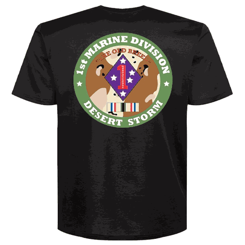 1st Marine Division Desert Storm T-Shirt - US Marine Corps Desert Storm ...
