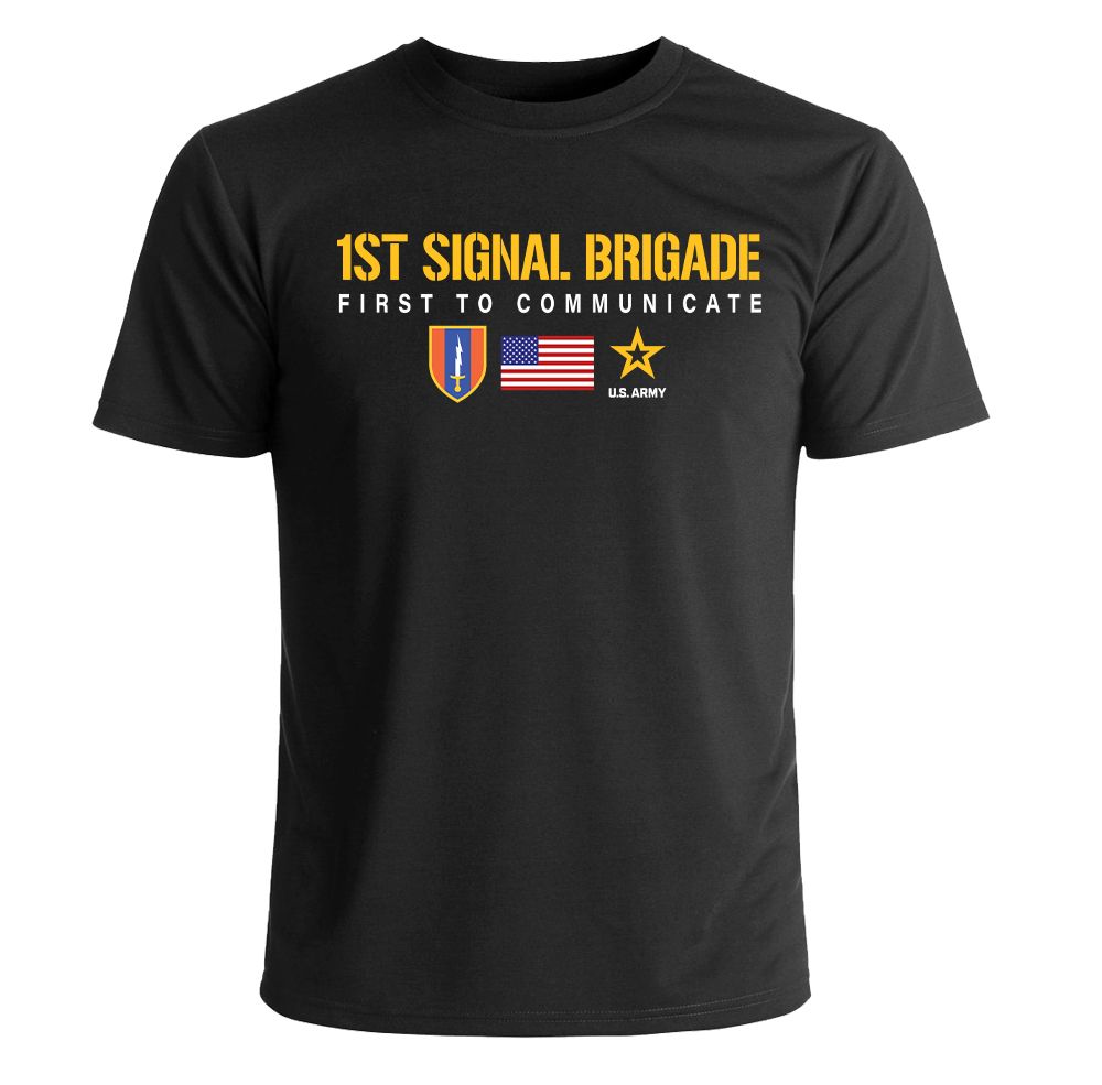 1st Signal Brigade Subtitle T-Shirt - US Army Unit Full Color T-Shirts ...