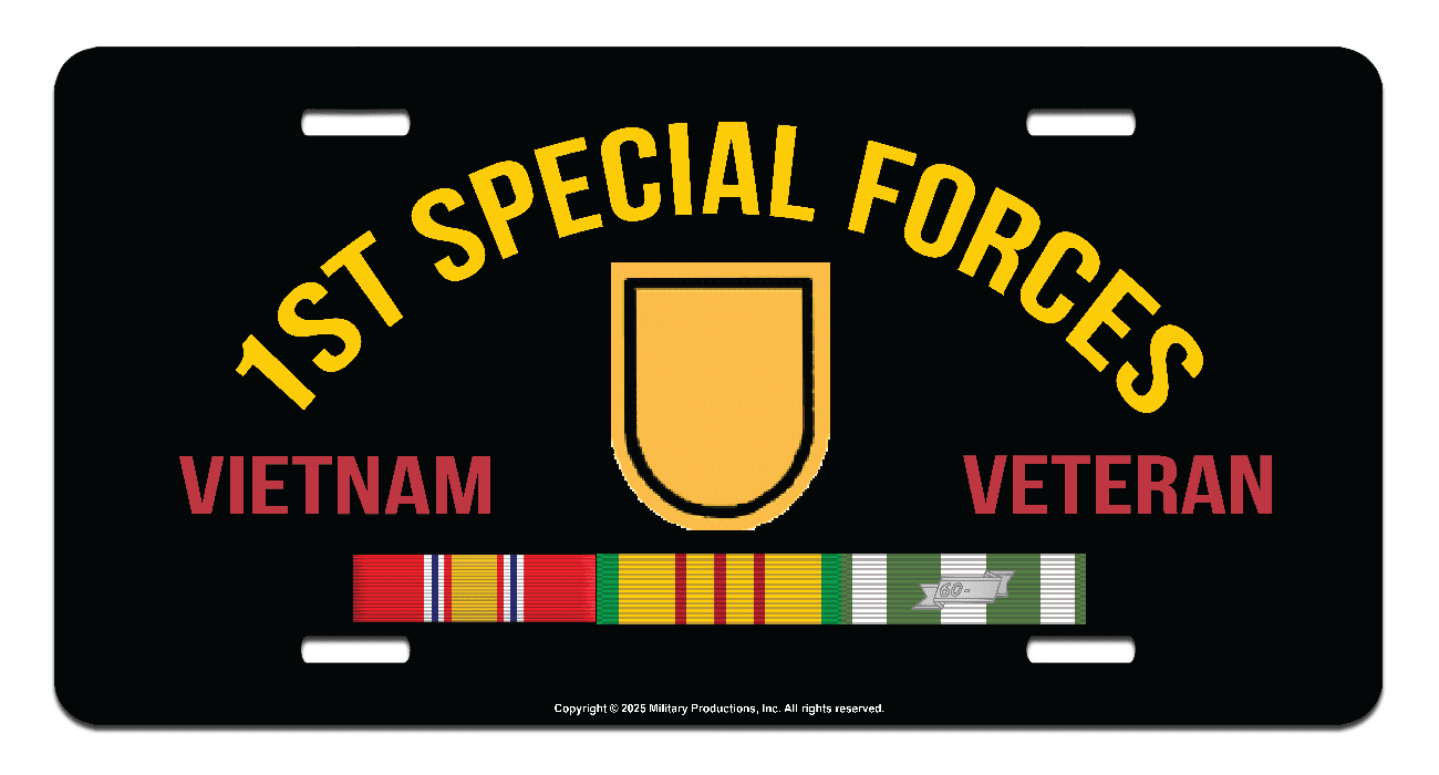 1st Special Forces Vietnam Veteran License Plate - Vietnam Veteran ...