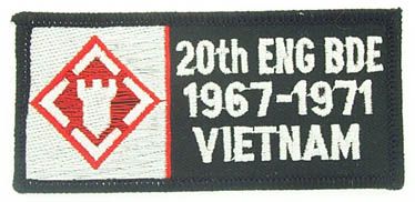 20th Engineer Brigade Vietnam War Patch - Army Vietnam War Patches ...