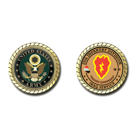 25th Infantry Division Iraq Service Challenge Coin - New US Army Iraq ...