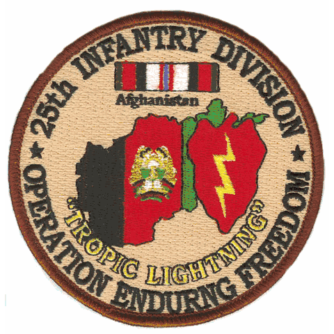 25th Infantry Division Operation Enduring Freedom Patch - Operation ...