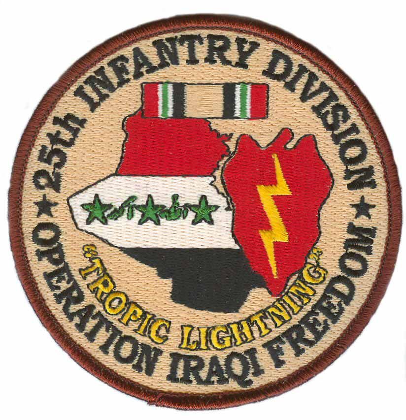 25th Infantry Division Operation Iraqi Freedom Patch - 25th Infantry ...