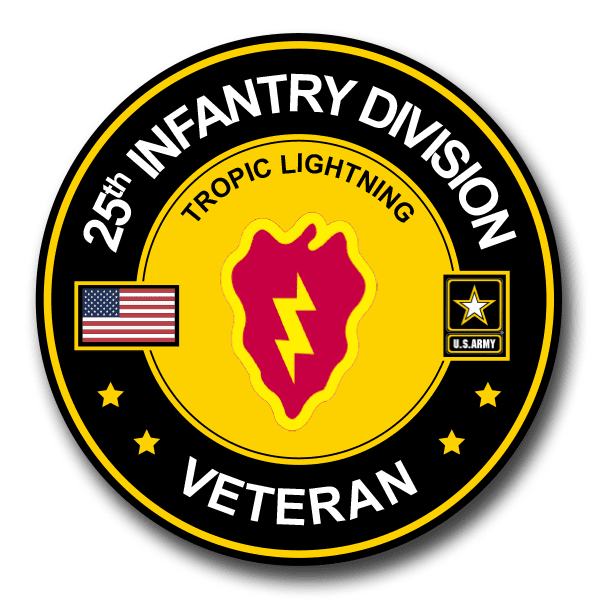 25th Infantry Division Veteran Decal - US Army Division Veteran Decals ...