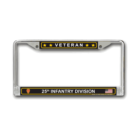 25th Infantry Division Veteran License Plate Frame - US Army Division ...