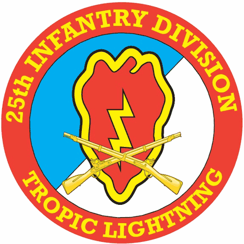 25th Infantry Division with Rifles Decal - US Army Unit Decals ...