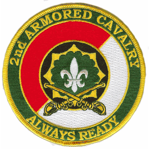 2nd Armored Cavalry Patch with Sabres - 2nd Armored Cavalry Regiment ...