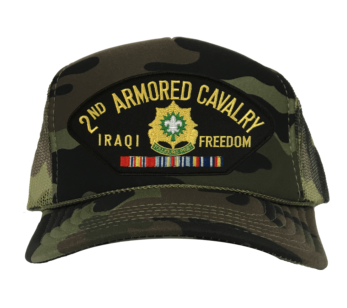 2nd Armored Cavalry Regiment Iraqi Freedom Camo Mesh Back Cap - New ...