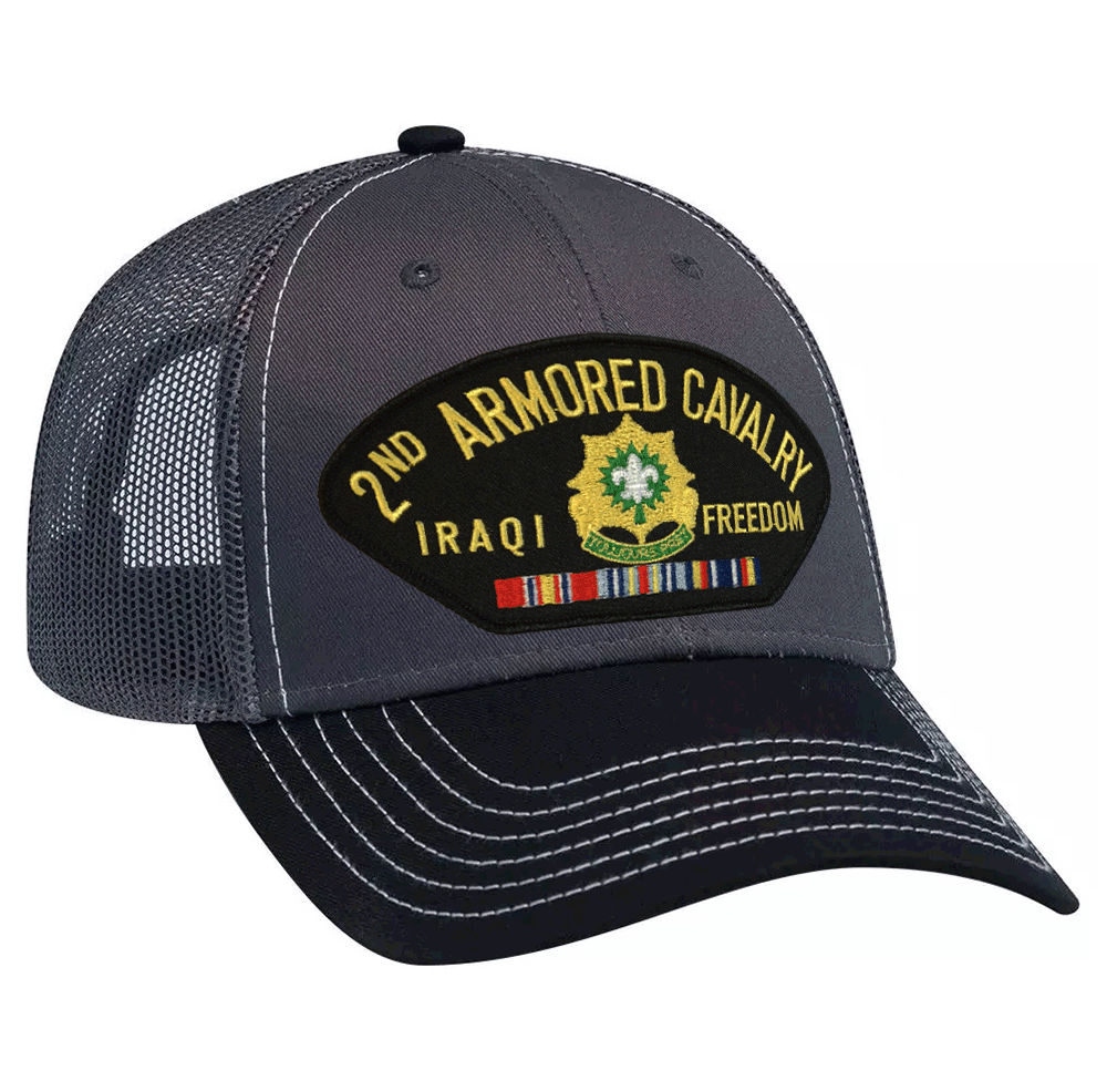 2nd Armored Cavalry Regiment Iraqi Freedom Gray Mesh Back Cap - New ...
