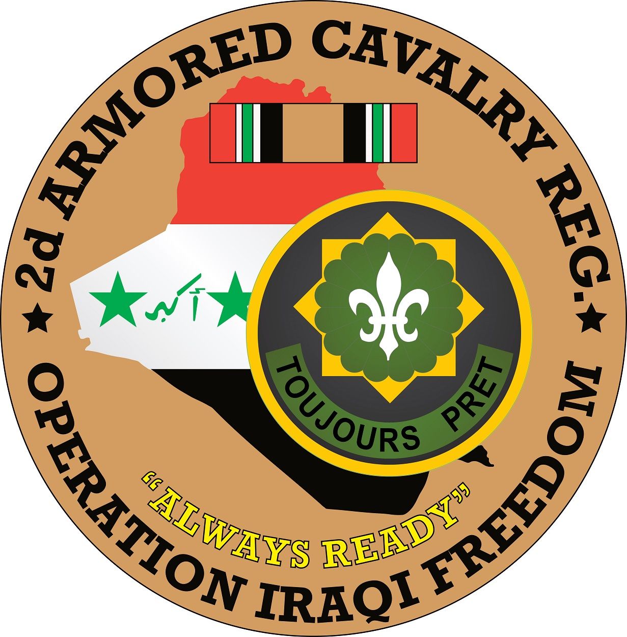 2nd Armored Cavalry Regiment OIF Decal - 2nd Armored Cavalry Regiment ...