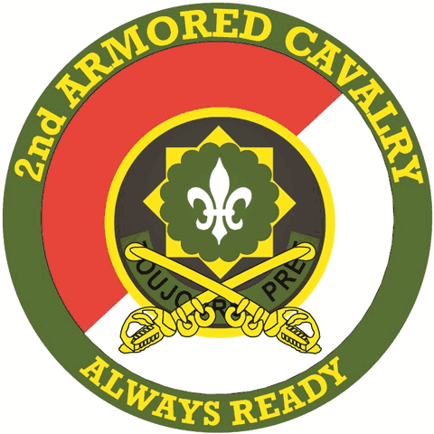 2nd Armored Cavalry with Sabres Decal - 2nd Armored Cavalry Regiment ...