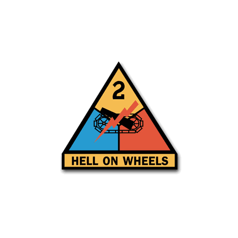 2nd Armored Patch Vinyl Transfer Decal - 2nd Armored Division ...