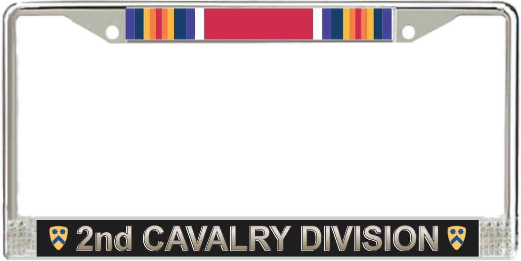 2nd Cavalry WW2 Veteran Service Ribbon License Plate Frame - US Army ...