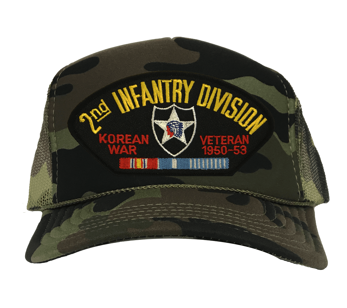 2nd Infantry Division Korean Veteran Camo Mesh Back Cap - New Camo Mesh ...
