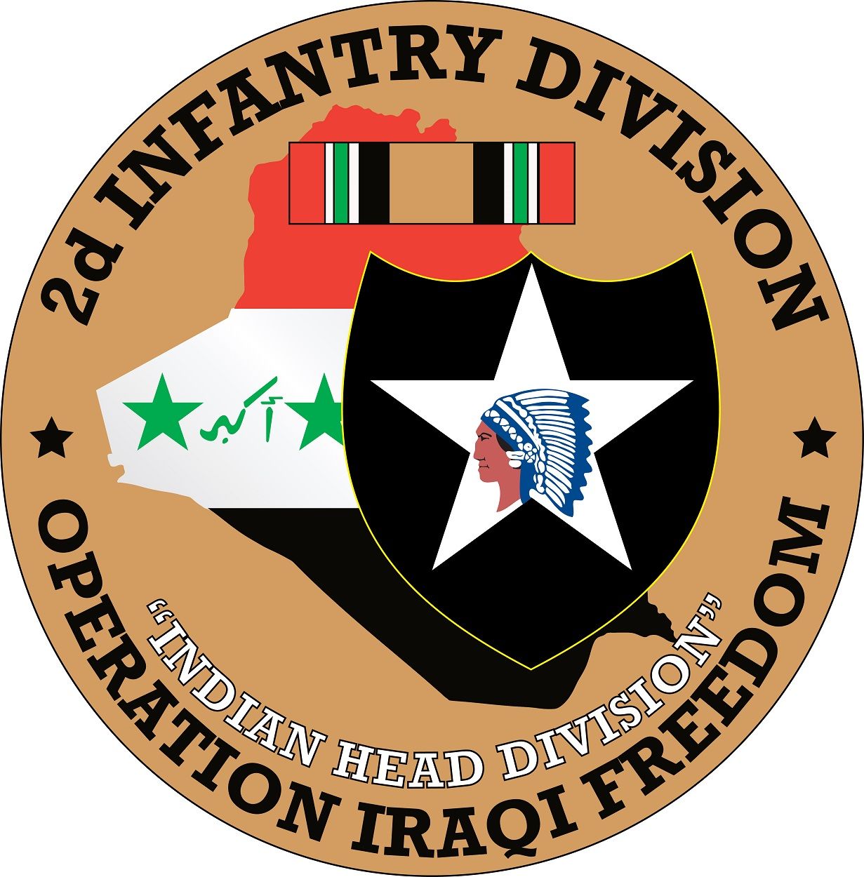 2nd Infantry Division OIF Decal - Operation Iraqi Freedom Decals ...