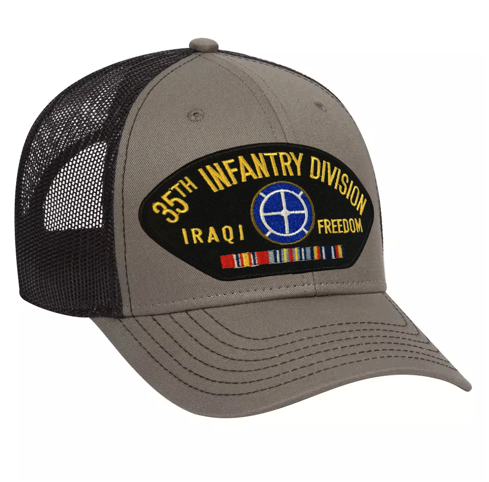 35th Infantry Division Iraqi Freedom OD Green Mesh Back Cap - New OD ...