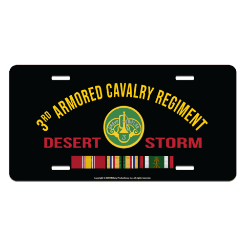 3rd Armored Cavalry regiment Desert Storm Veteran License Plate ...