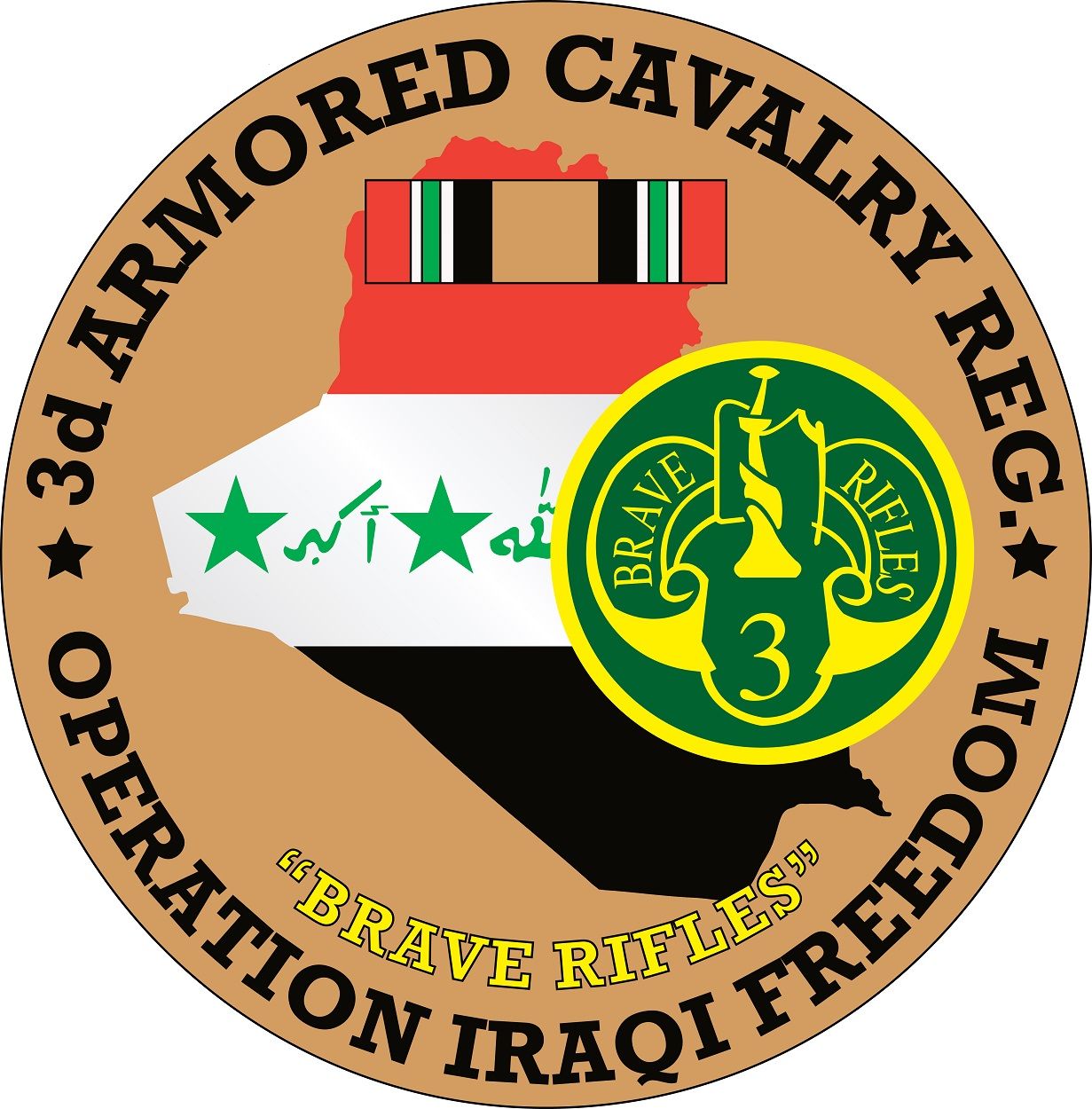 3rd Armored Cavalry Regiment OIF Decal - 3rd Armored Cavalry Regiment ...