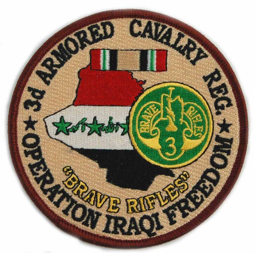 3rd Armored Cavalry Regiment Operation Iraqi Freedom Patch - 3rd ...